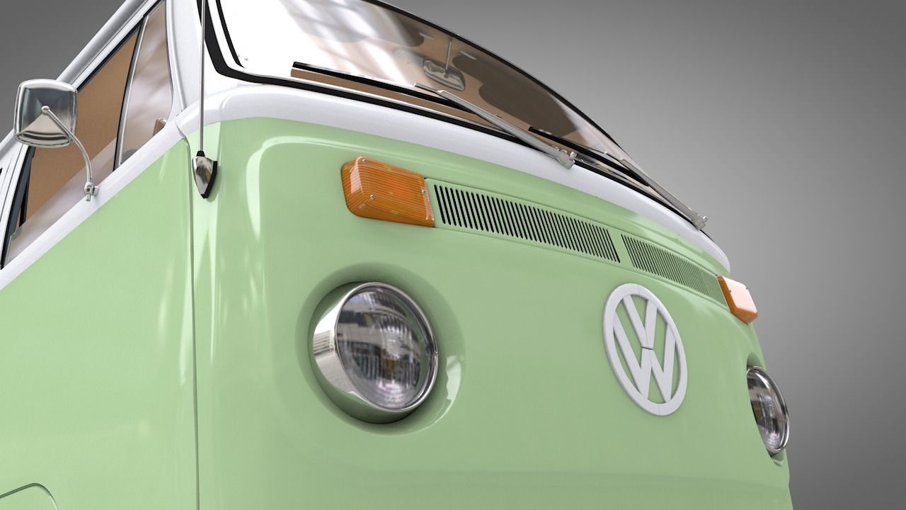 VOLKSWAGEN T2 BAY WINDOW 1974 3D model | CGTrader