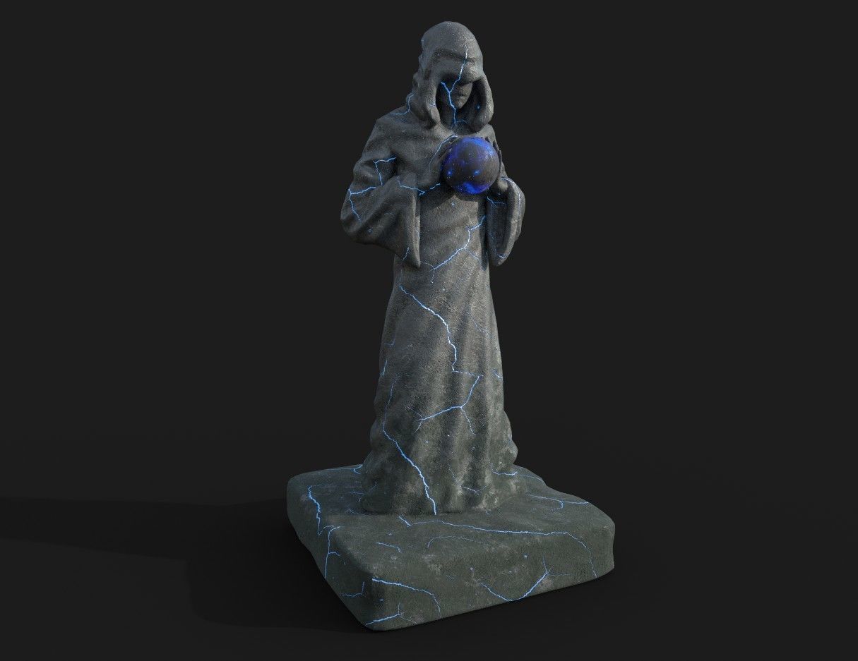 3D model statue game asset for unity VR / AR / low-poly | CGTrader