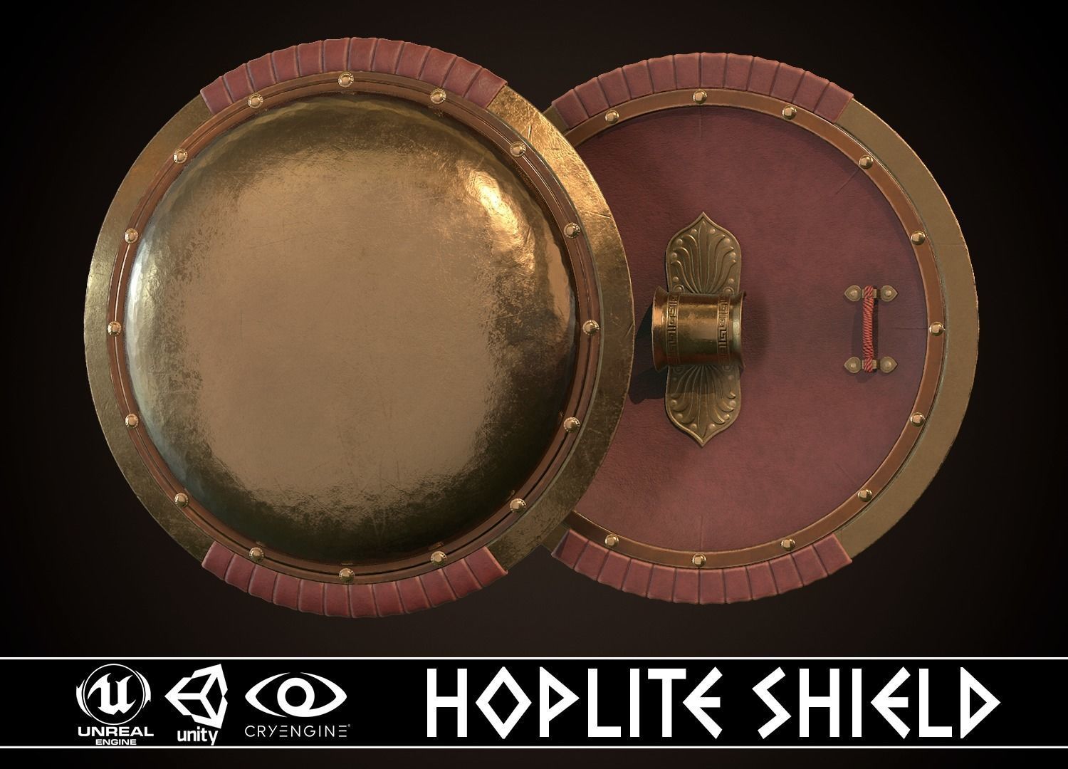 3D model Hoplite Shield VR / AR / low-poly | CGTrader