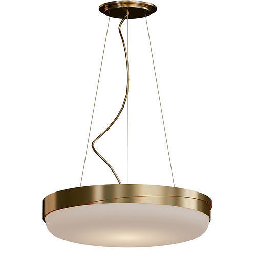 LOOLA pendant light with brass finish and glass 3D model | CGTrader