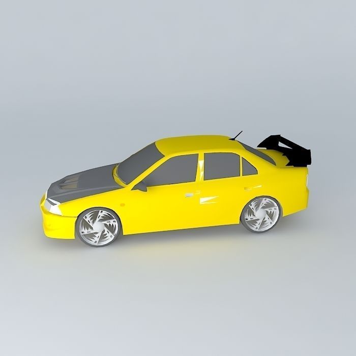 Proton Wira Evo Facelift free 3D model | CGTrader