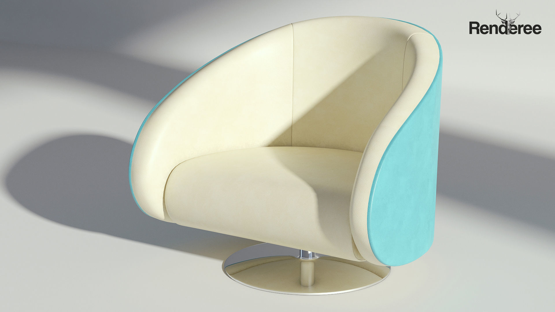 Leather Rotating Armchair 3D model | CGTrader