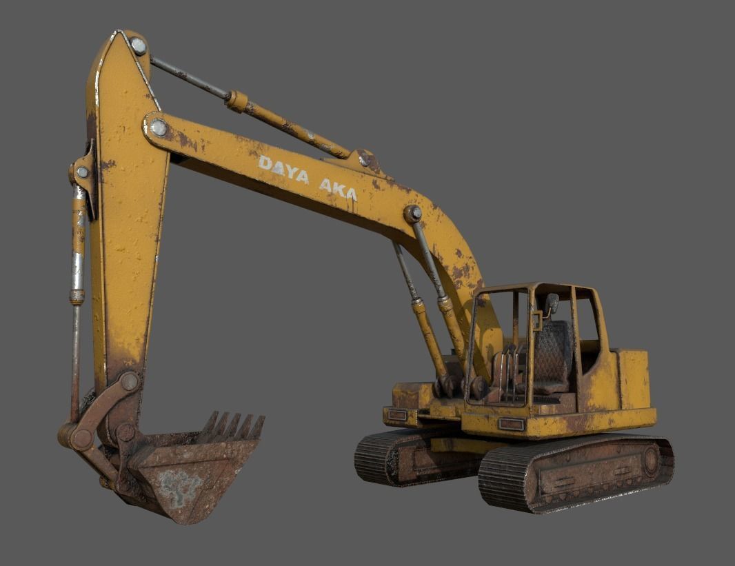 3D model Rusty Digger VR / AR / low-poly | CGTrader