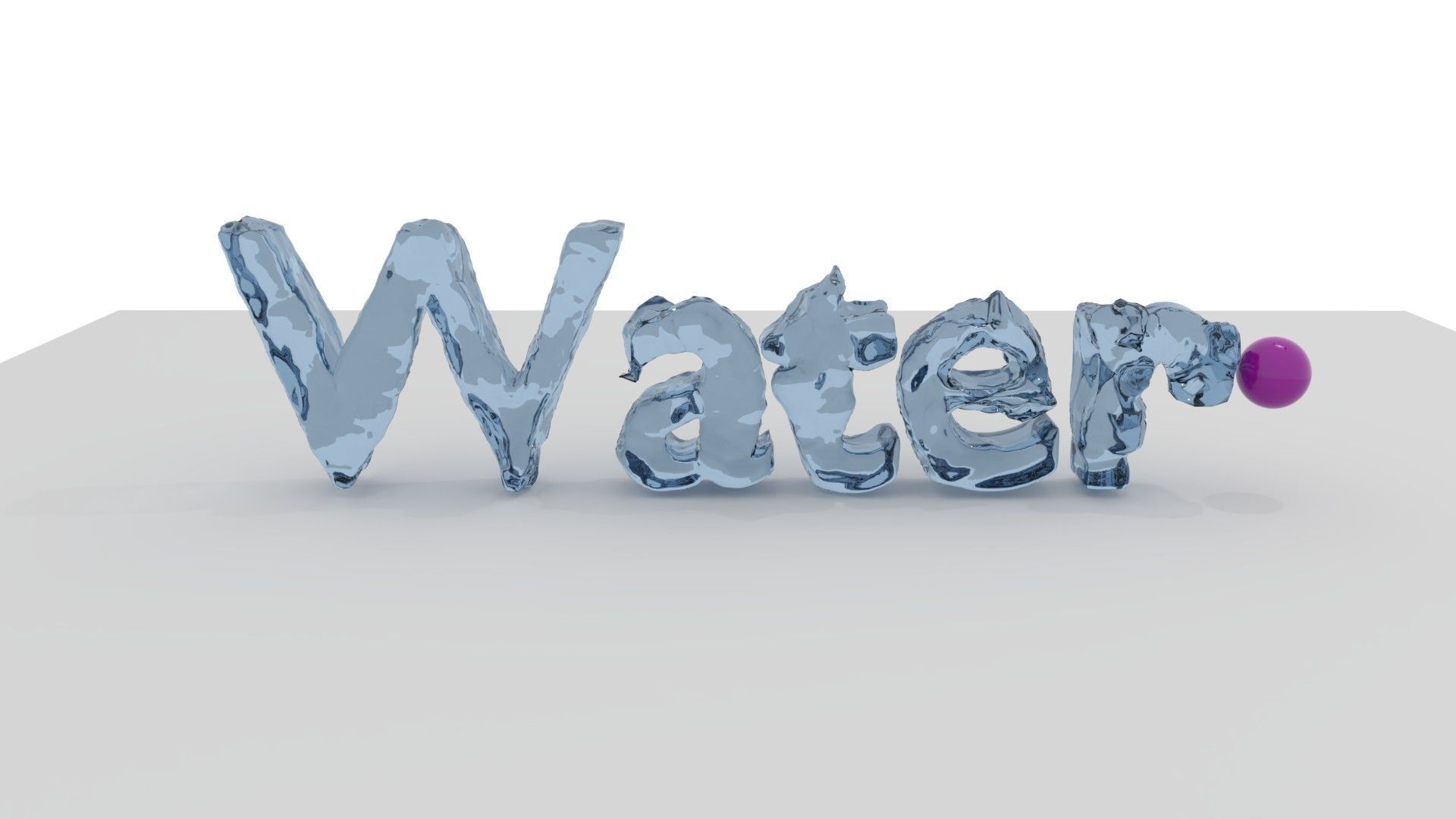 Liquid Water Text Animation 3D model animated | CGTrader