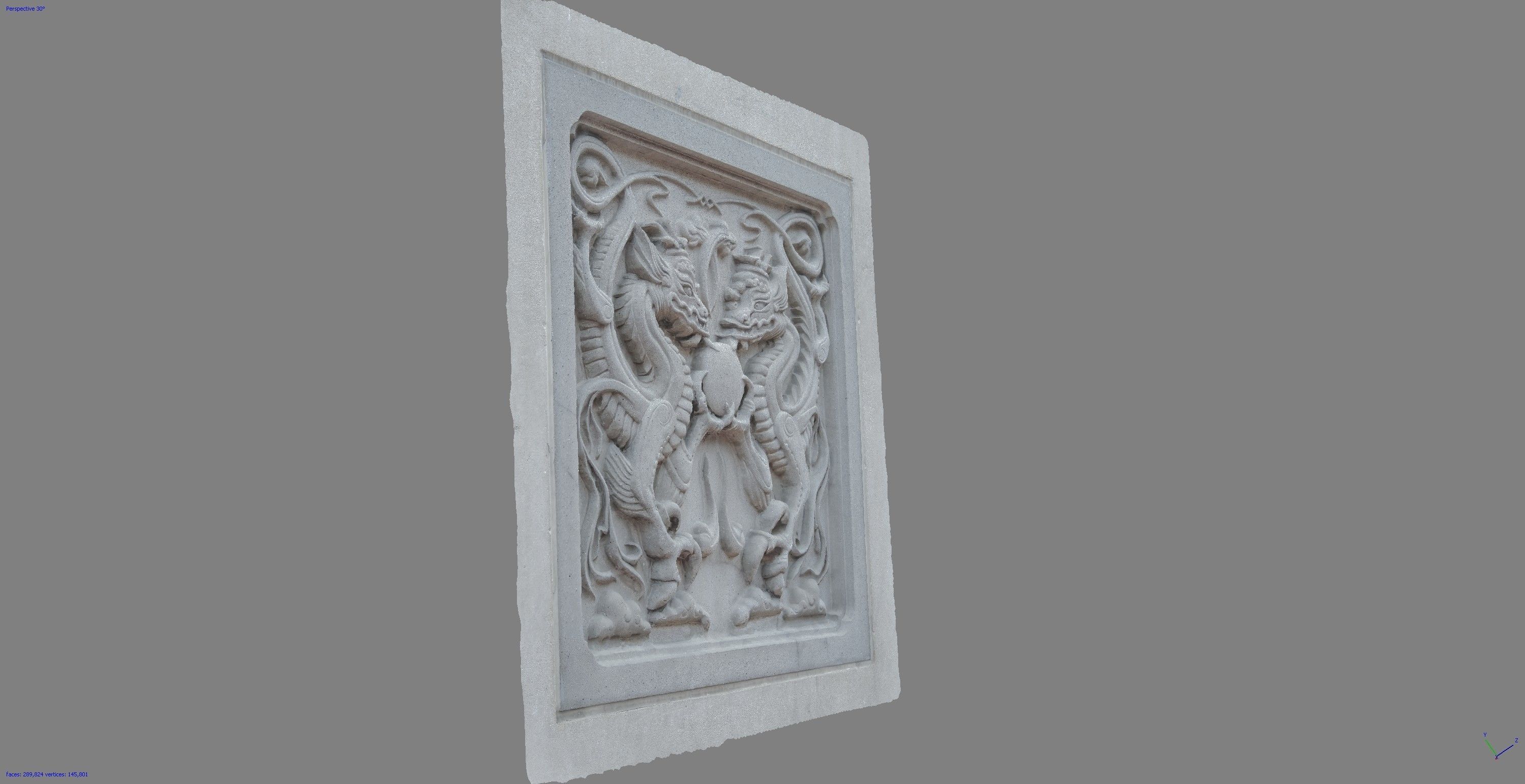Chinese Dragon bas-relief in chinatown Washington DC free 3D model ...