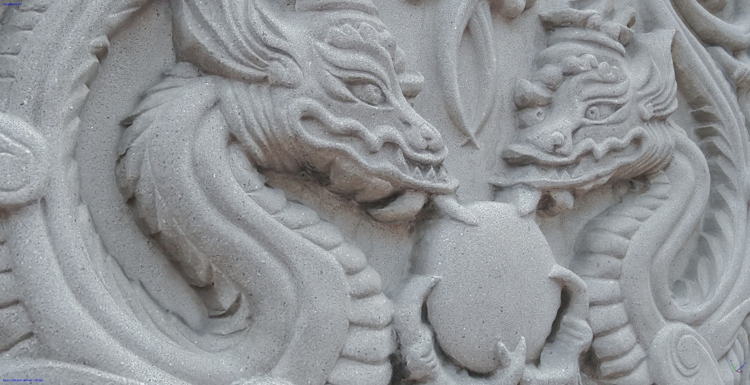Chinese Dragon bas-relief in chinatown Washington DC free 3D model ...