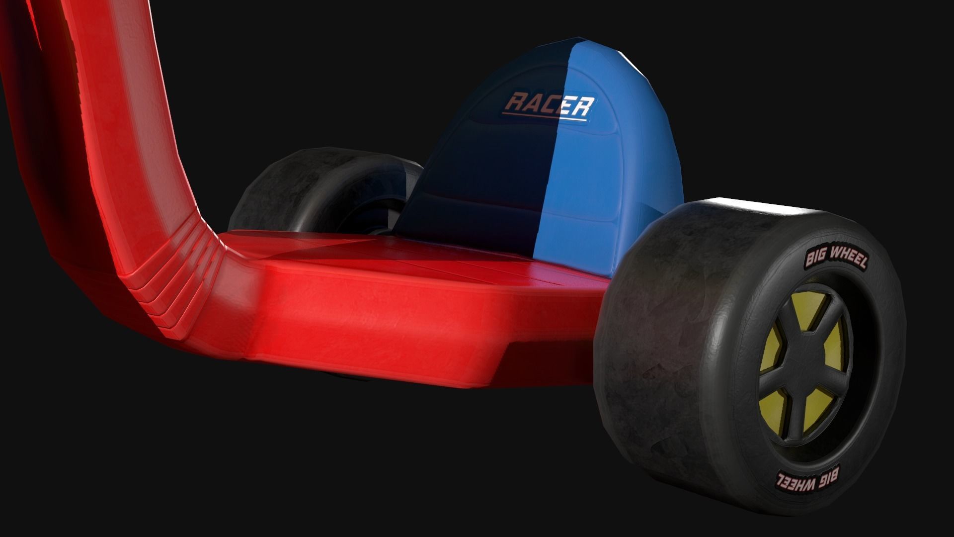 3D model Big wheel Tricycle VR / AR / low-poly | CGTrader