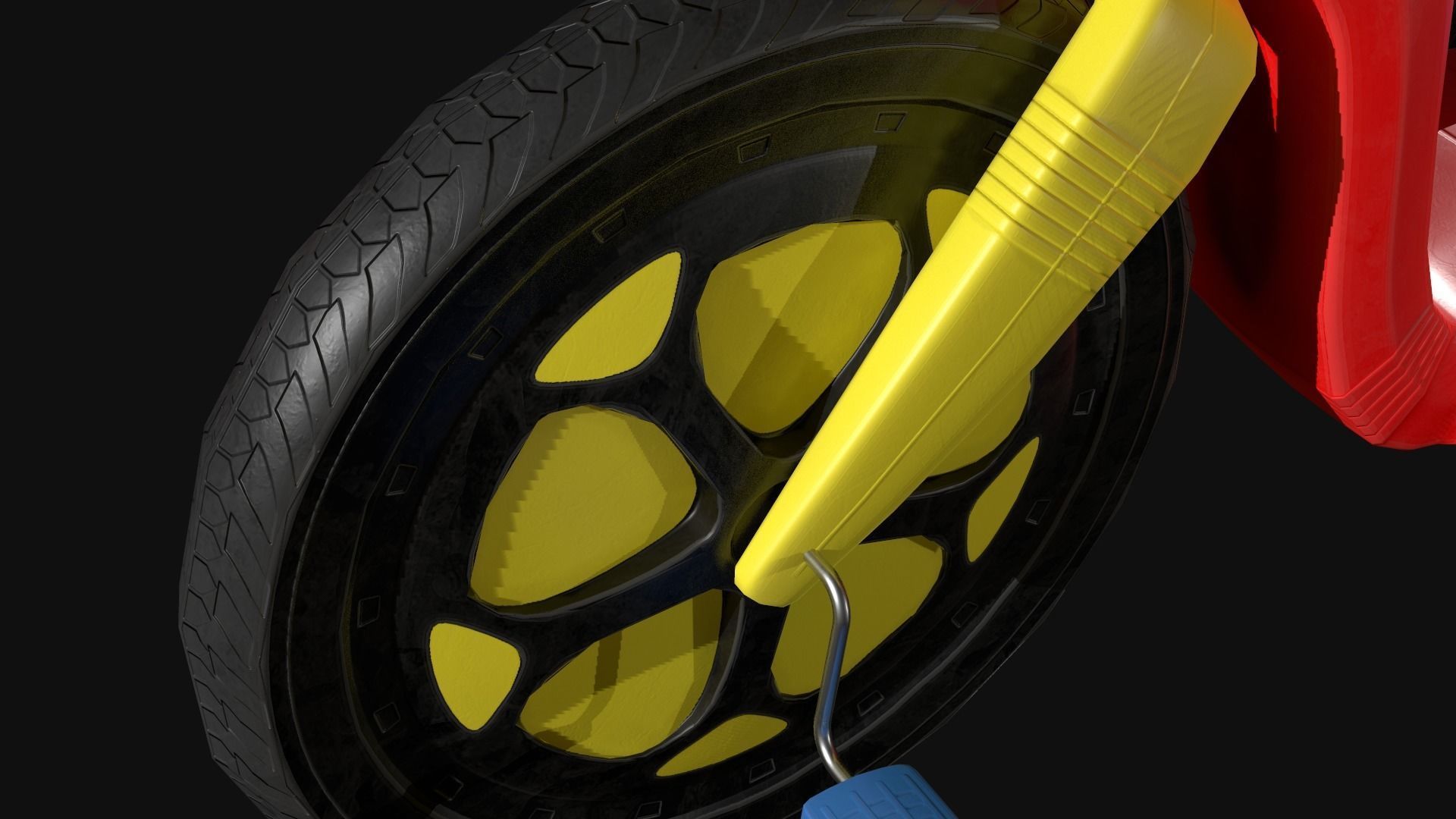 3D model Big wheel Tricycle VR / AR / low-poly | CGTrader