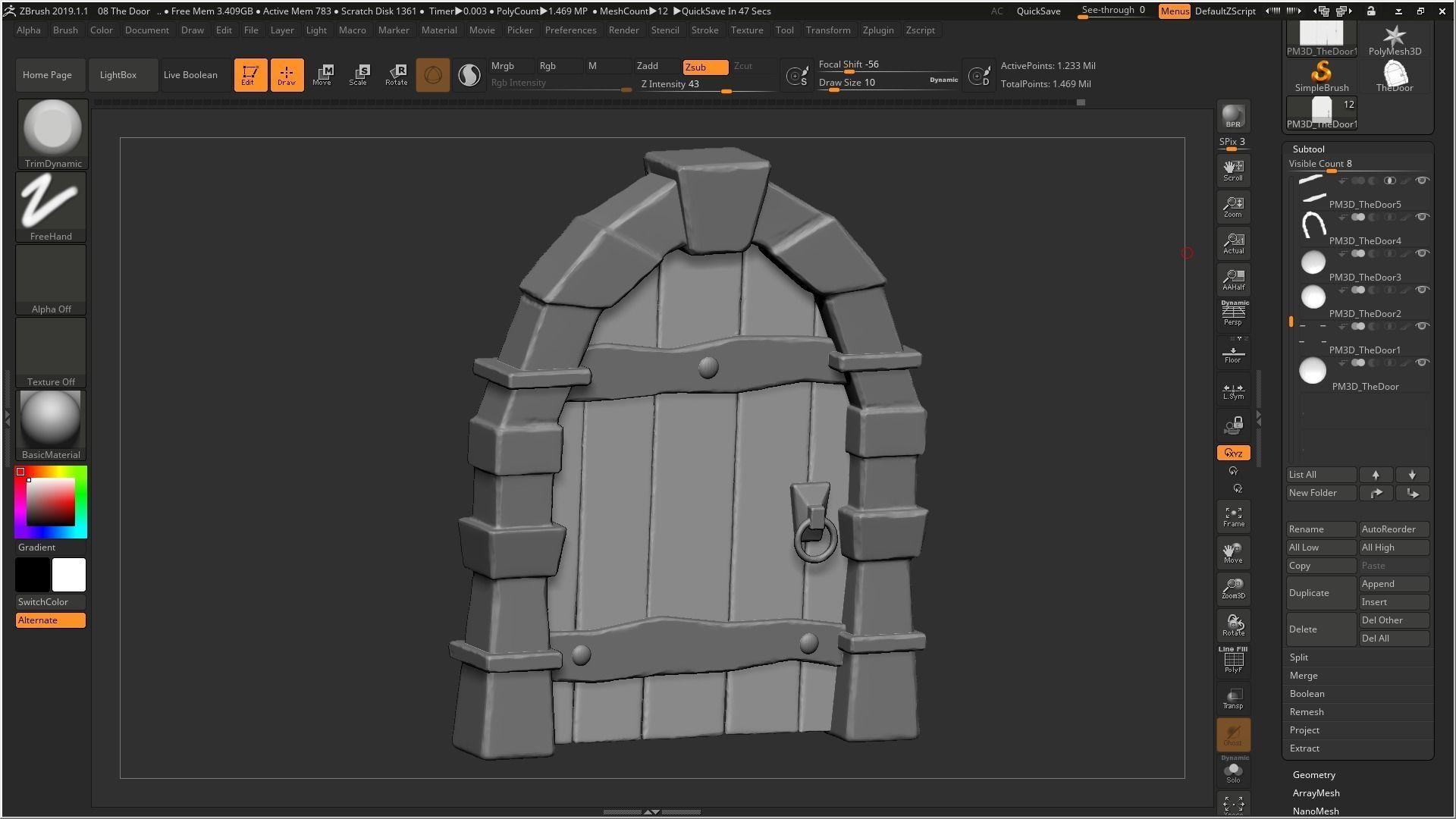 3D model Low Poly Stylized Door VR / AR / low-poly | CGTrader