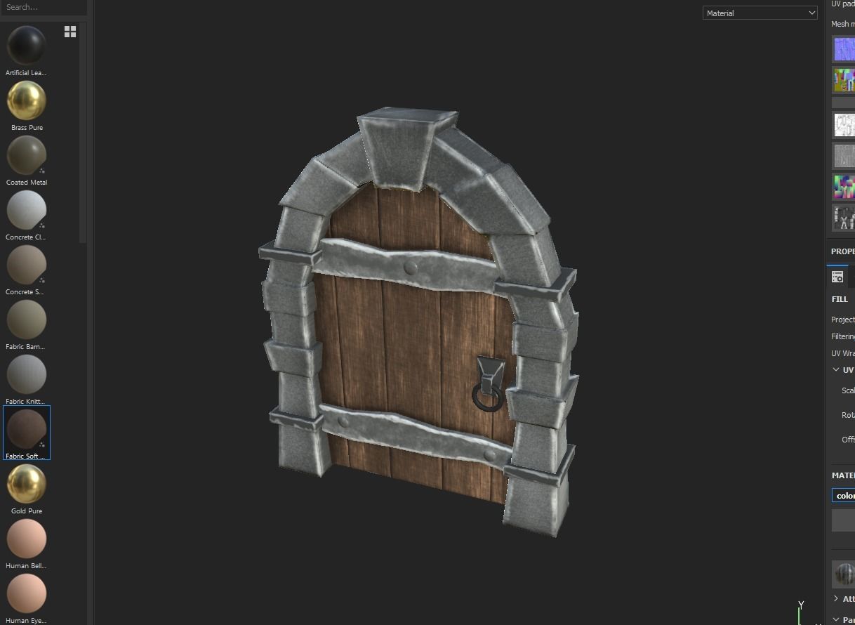 3D model Low Poly Stylized Door VR / AR / low-poly | CGTrader