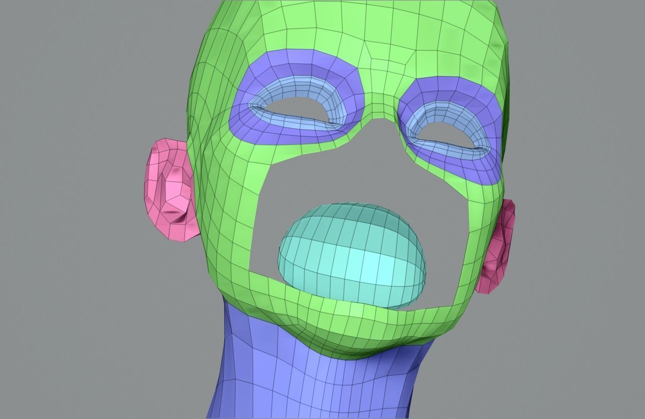 Stylized cartoon female characters base mesh 3D model | CGTrader