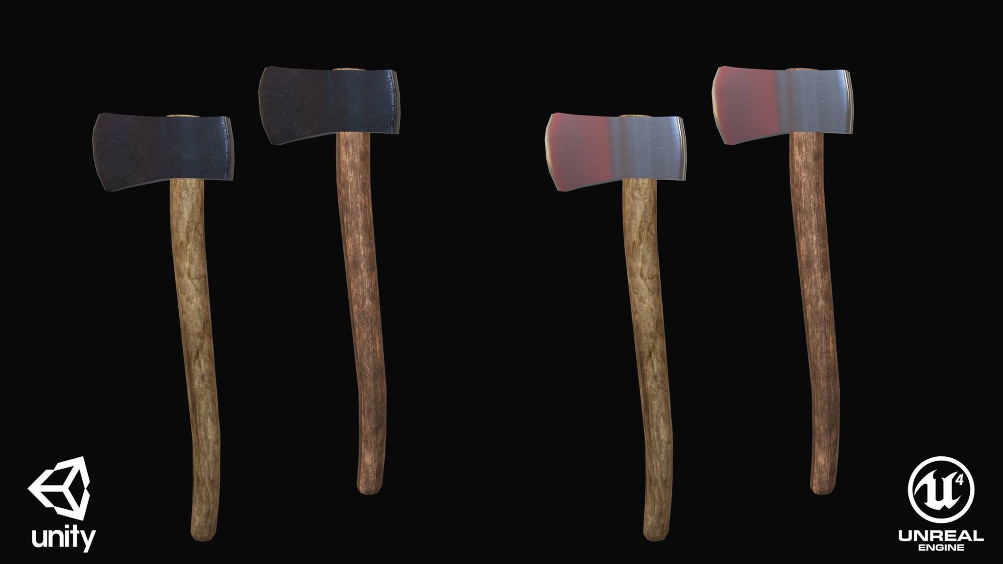 Free Tools Pack Axe Shovel Pickaxe free VR / AR / low-poly 3D model ...