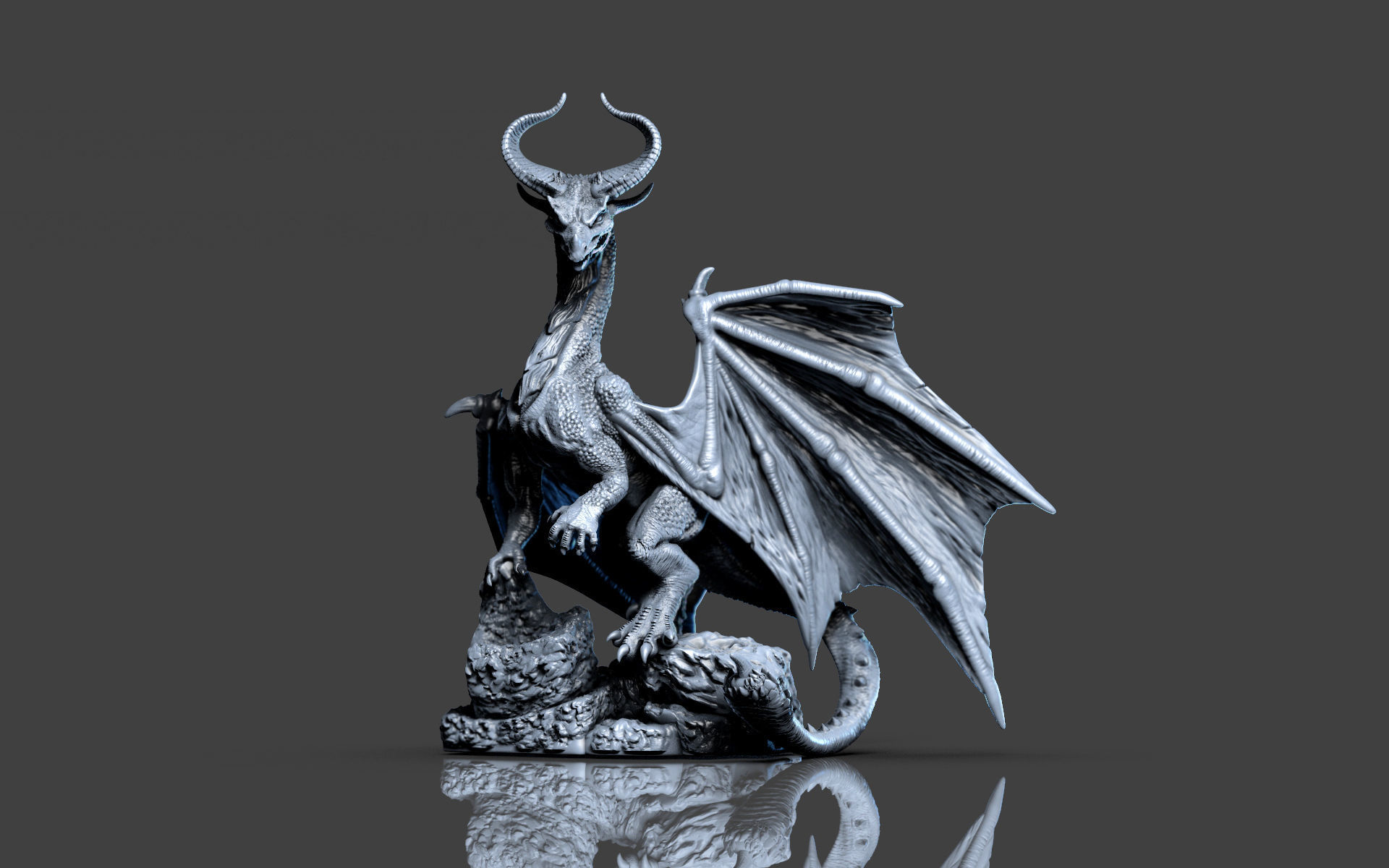 Dragon statue of 3D model 3D printable | CGTrader