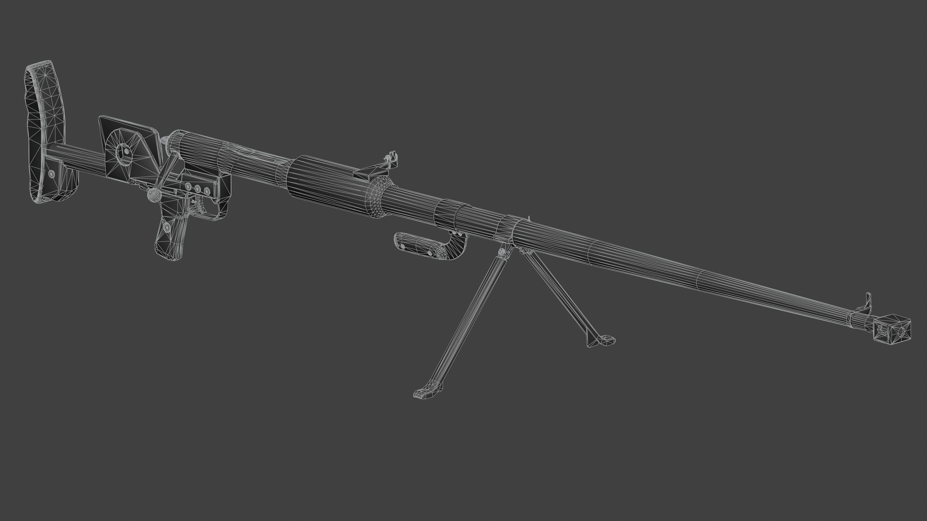 3D model PTRD-41 Degtyaryov Anti-Tank Rifle VR / AR / low-poly | CGTrader