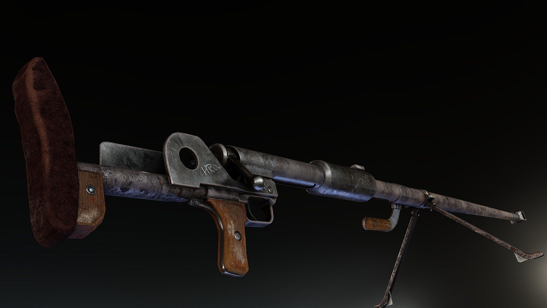 3D model PTRD-41 Degtyaryov Anti-Tank Rifle VR / AR / low-poly | CGTrader