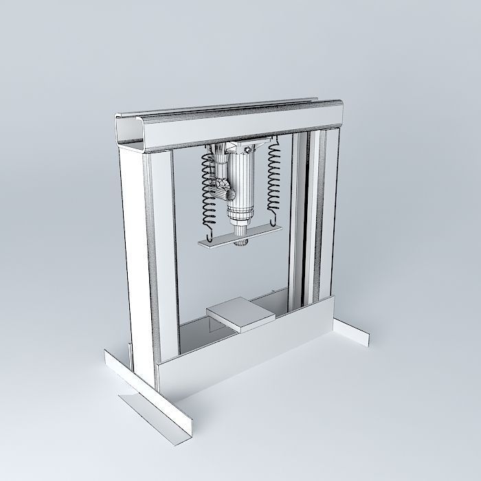 Manual hydraulic press 4 tons free 3D model | CGTrader