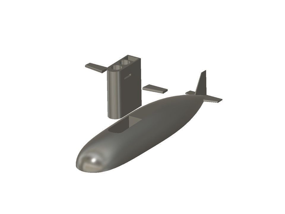Desktop Floating Submarine pen holder 3D model 3D printable | CGTrader
