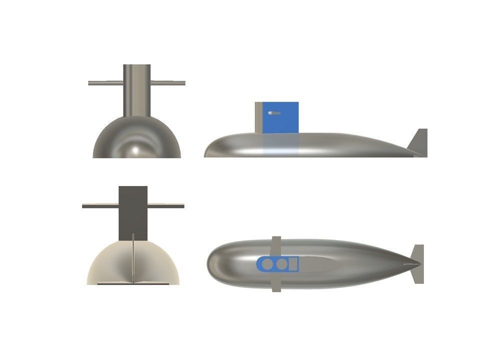 Desktop Floating Submarine pen holder 3D model 3D printable | CGTrader