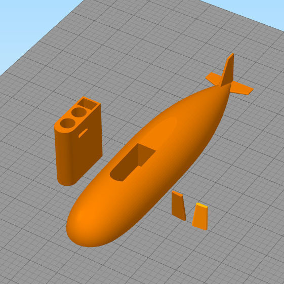 Desktop Floating Submarine pen holder 3D model 3D printable | CGTrader