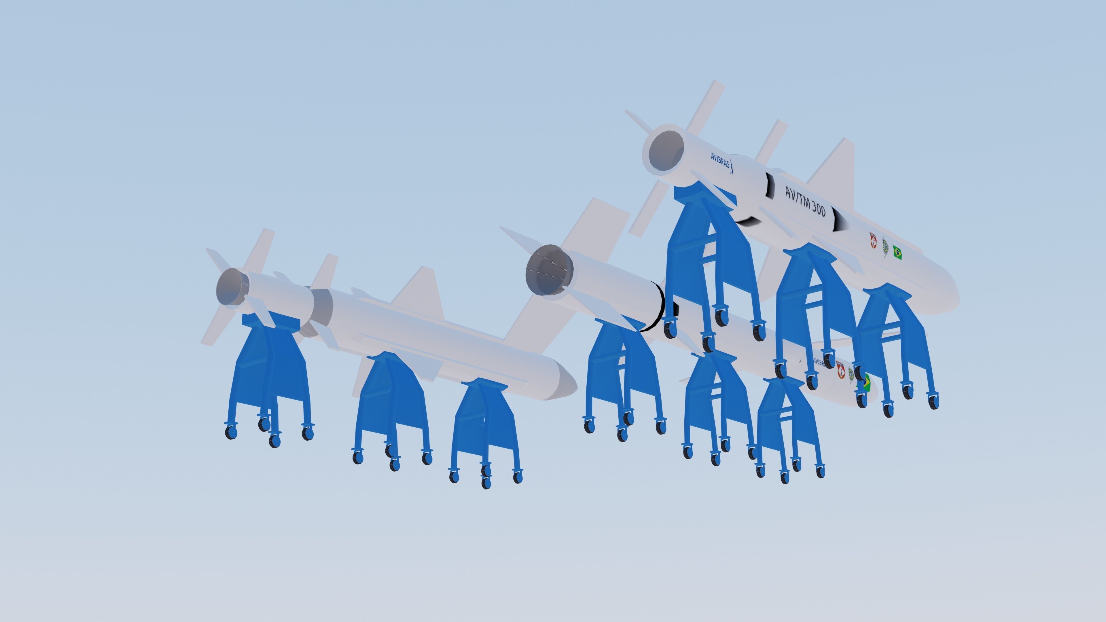 Rocket Missile Avibras Astros II MLRS 3D model | CGTrader