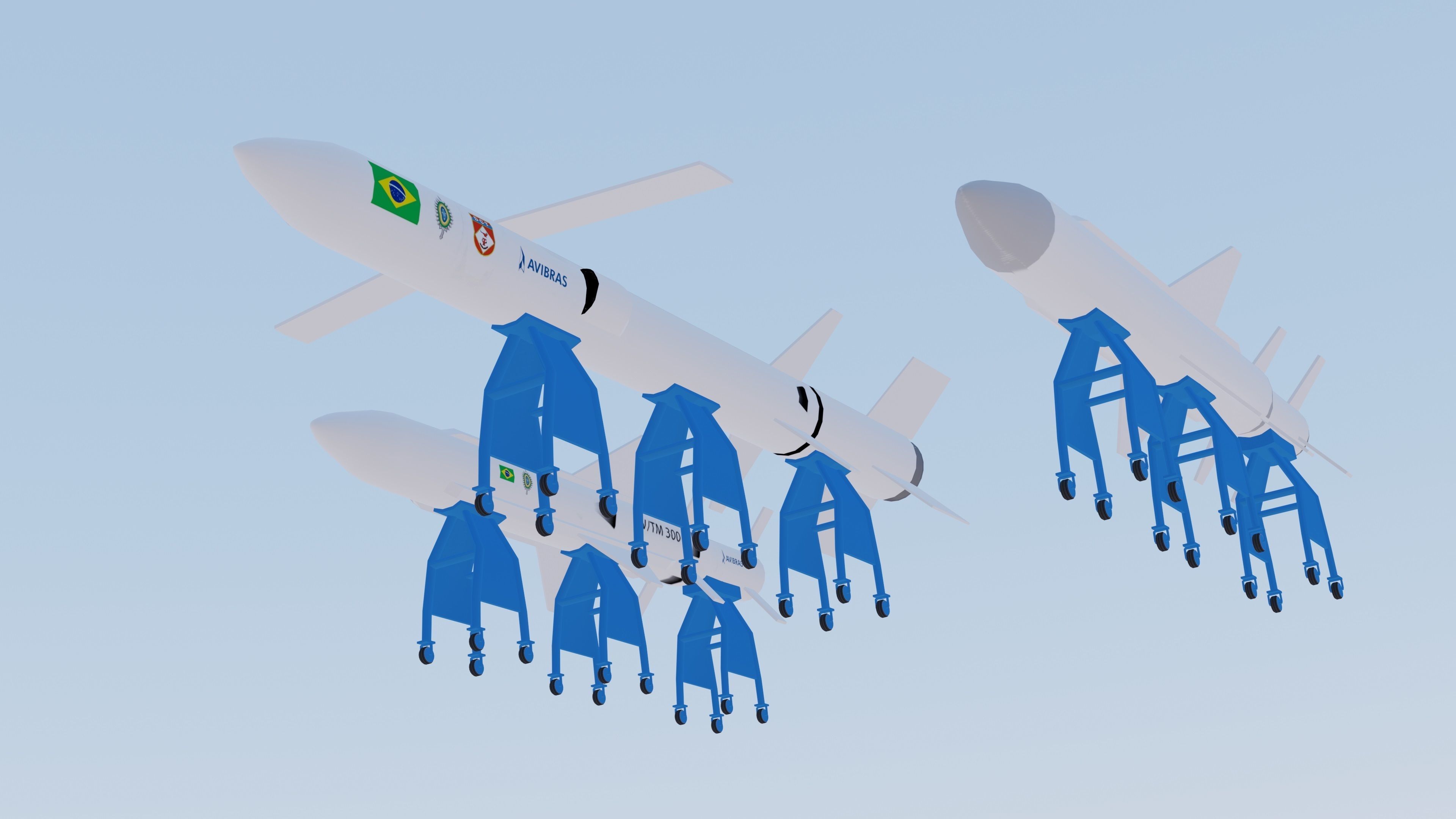 Rocket Missile Avibras Astros II MLRS 3D model | CGTrader