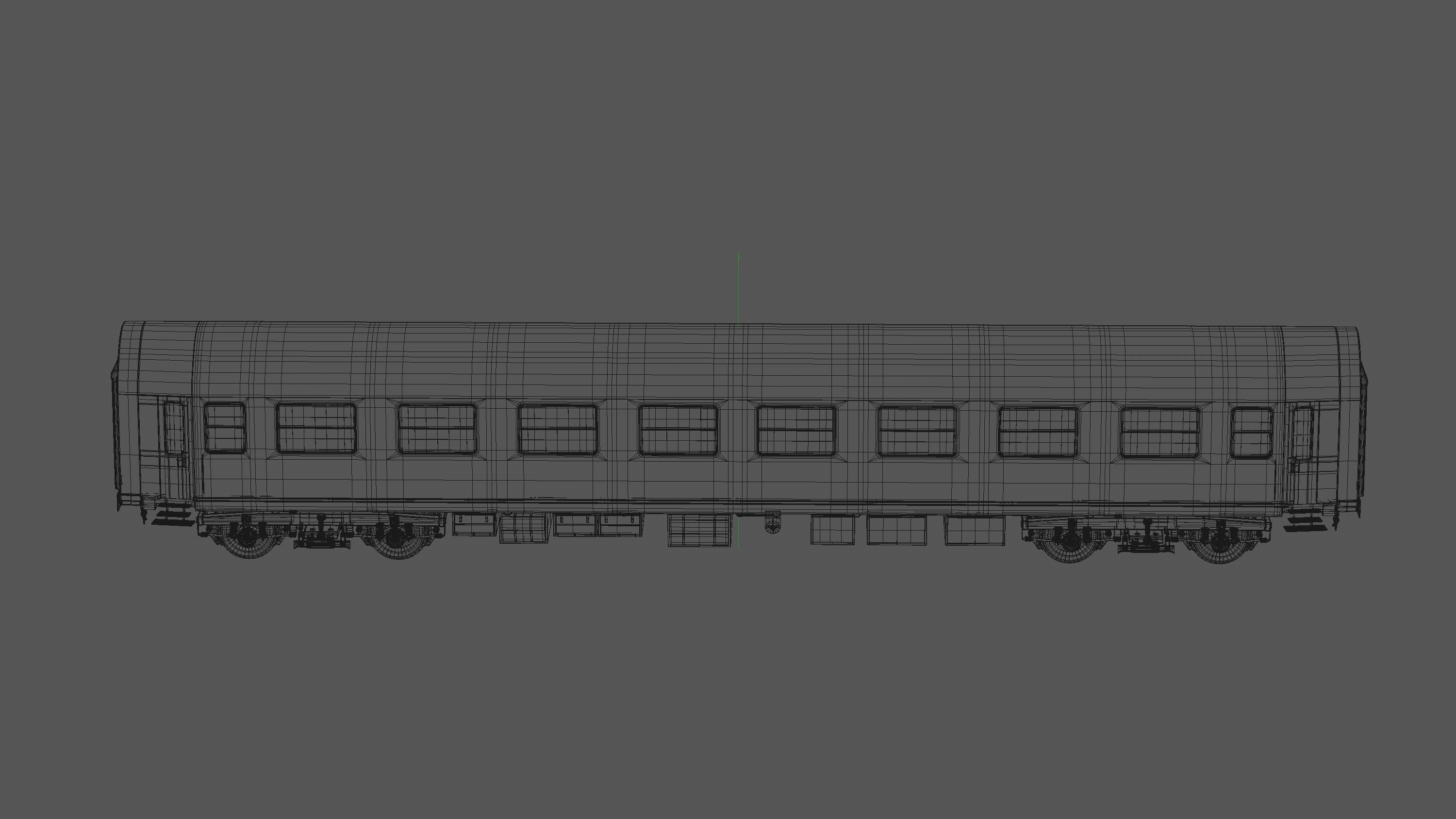 Passenger train car 3D model | CGTrader