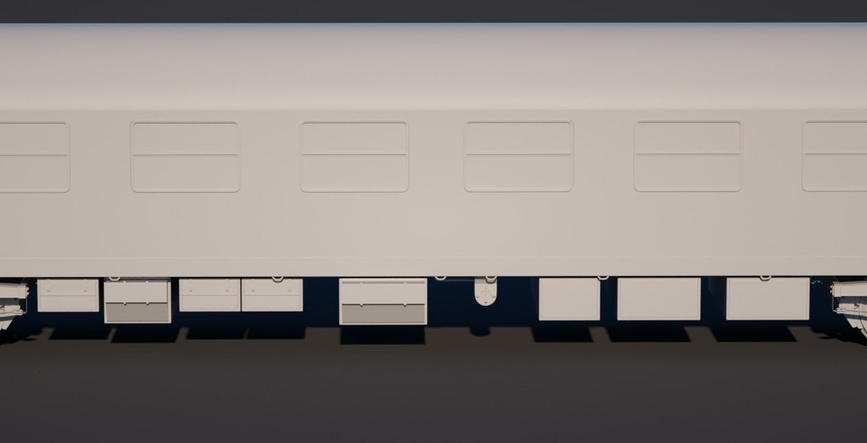Passenger train car 3D model | CGTrader