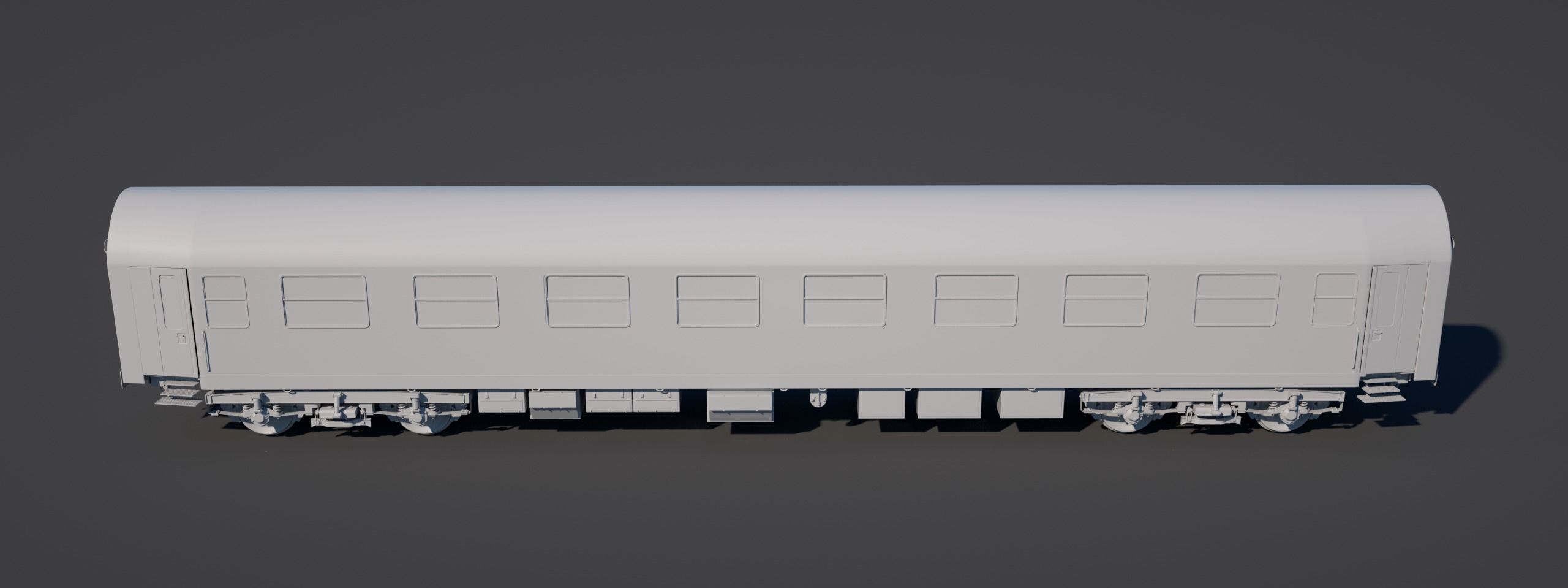 Passenger train car 3D model | CGTrader