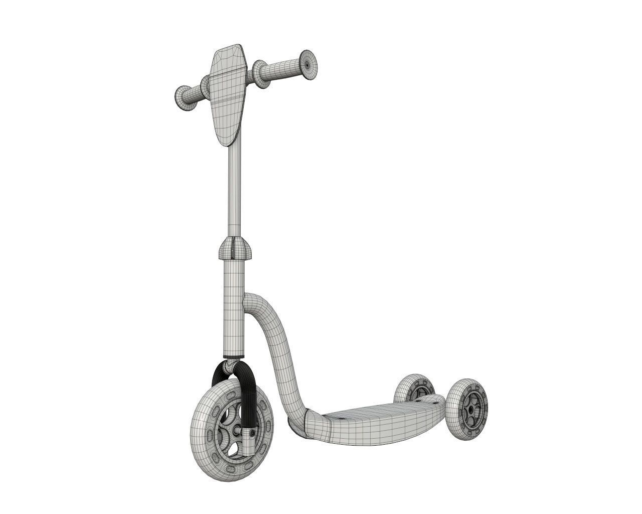 Scooter childrens colored 3D model | CGTrader