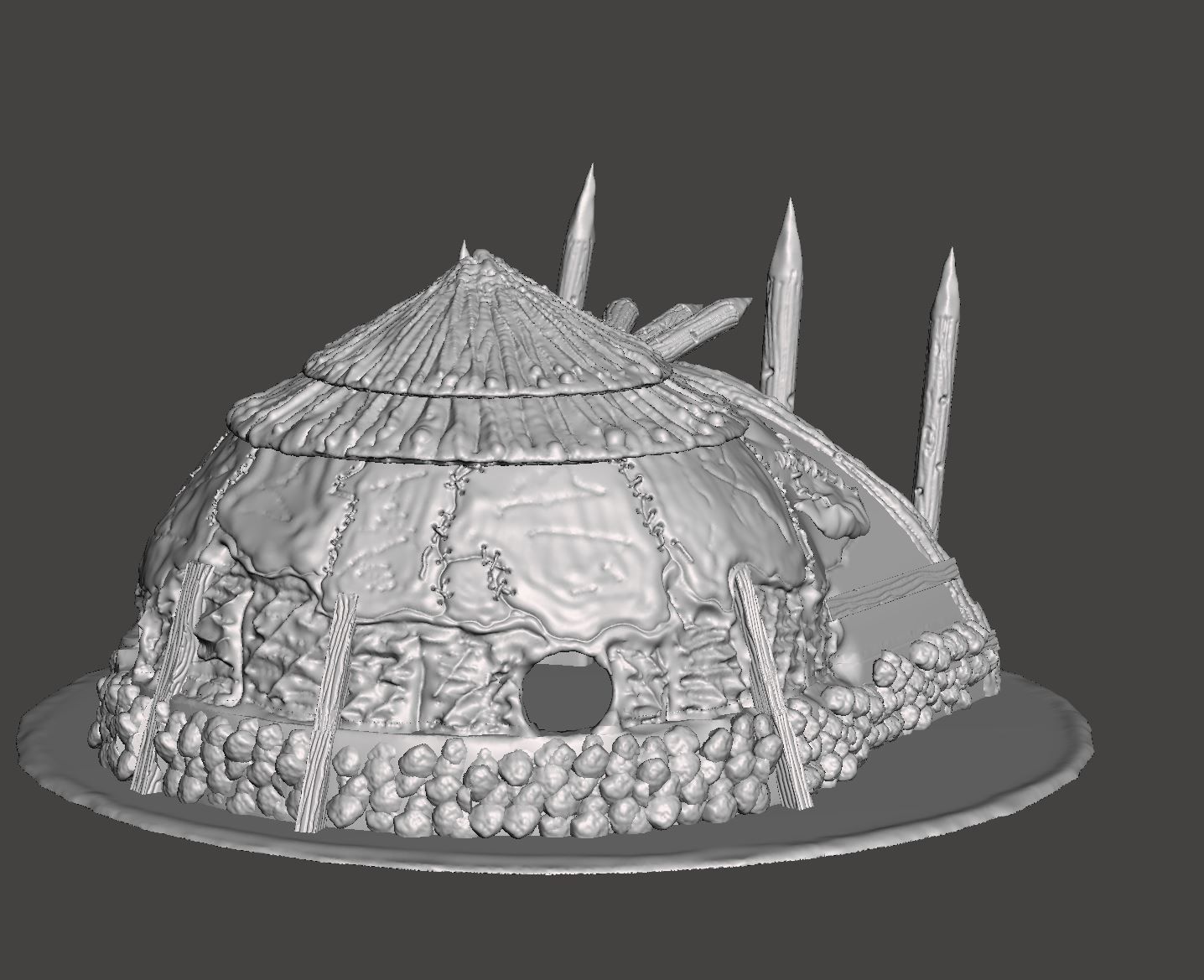 Orc hut 3D model 3D printable | CGTrader