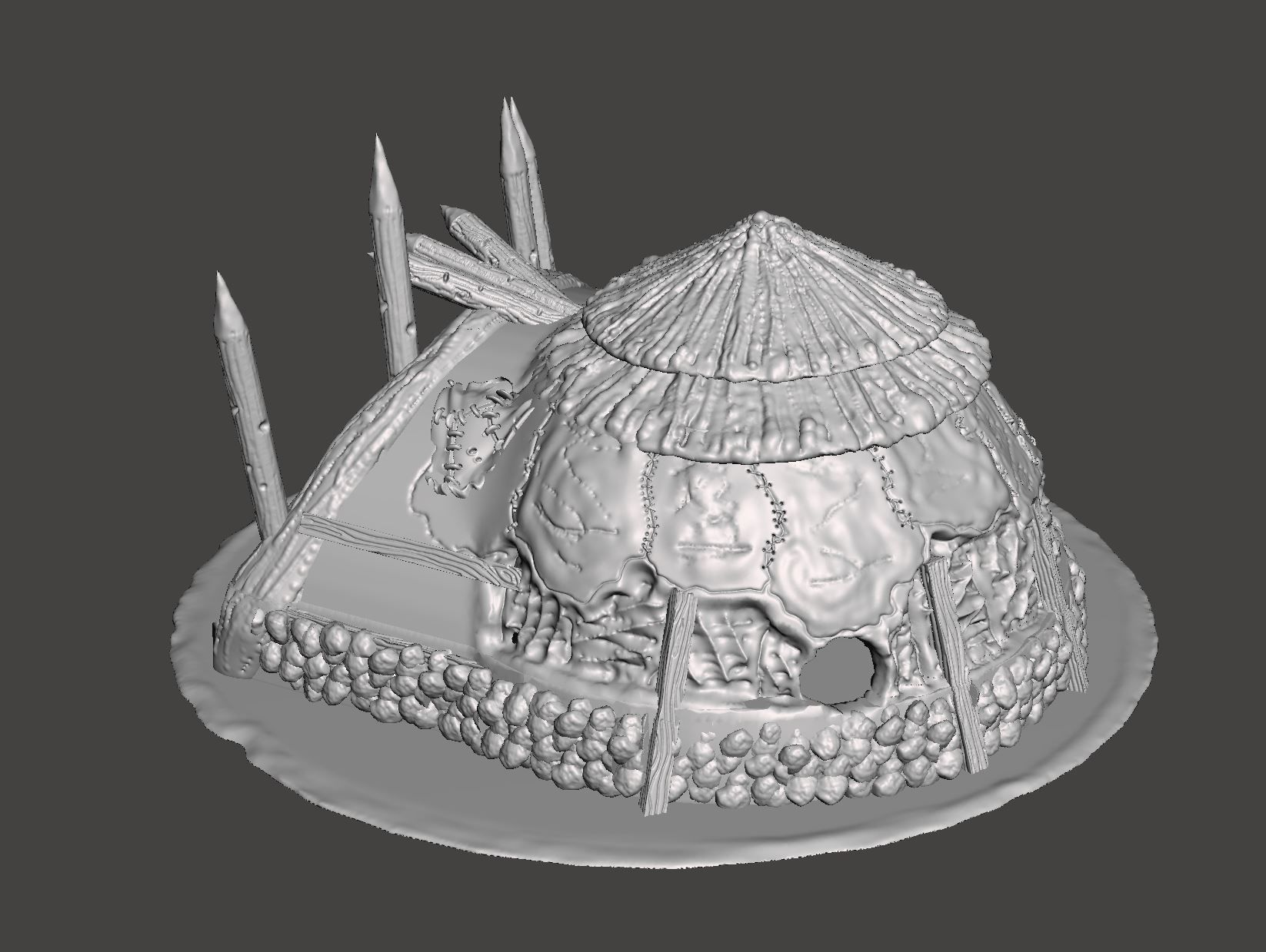 Orc hut 3D model 3D printable | CGTrader