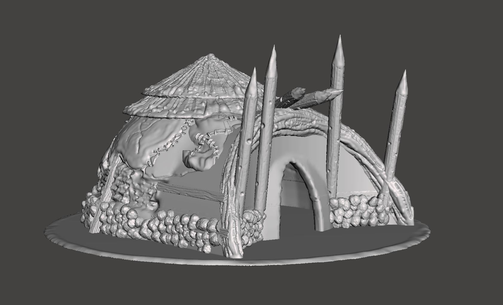 Orc hut 3D model 3D printable | CGTrader
