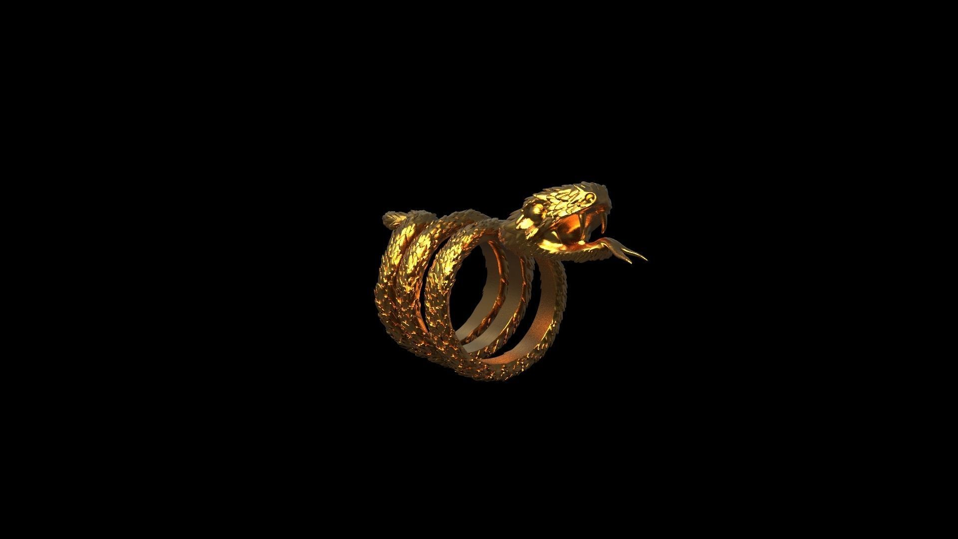 Luxury Snake Ring free 3D model 3D printable | CGTrader