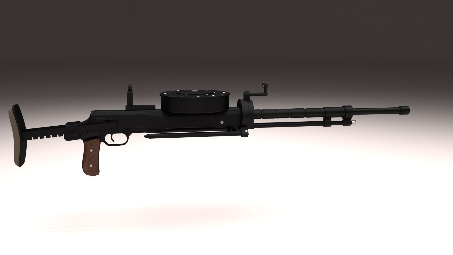 Degtyaryov DT Machine Gun 3D Model .obj .fbx .stl .blend .dae ...