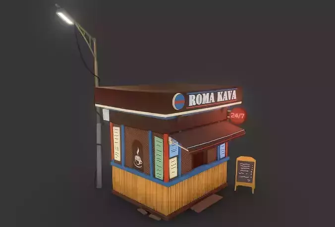 Roma Kava Coffe free VR / AR / low-poly 3D model | CGTrader
