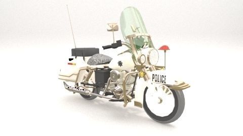 police motorcycle 3D model | CGTrader