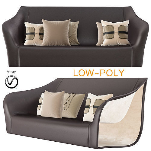 3D model Split Chairs Alex Hull Split Sofa 3d model VR / AR / low-poly ...