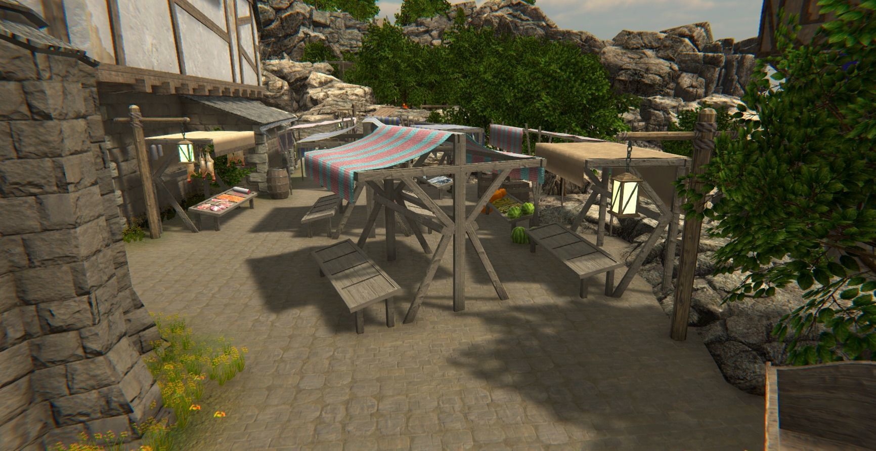 3D model Medieval Stall Game Ready VR / AR / low-poly | CGTrader