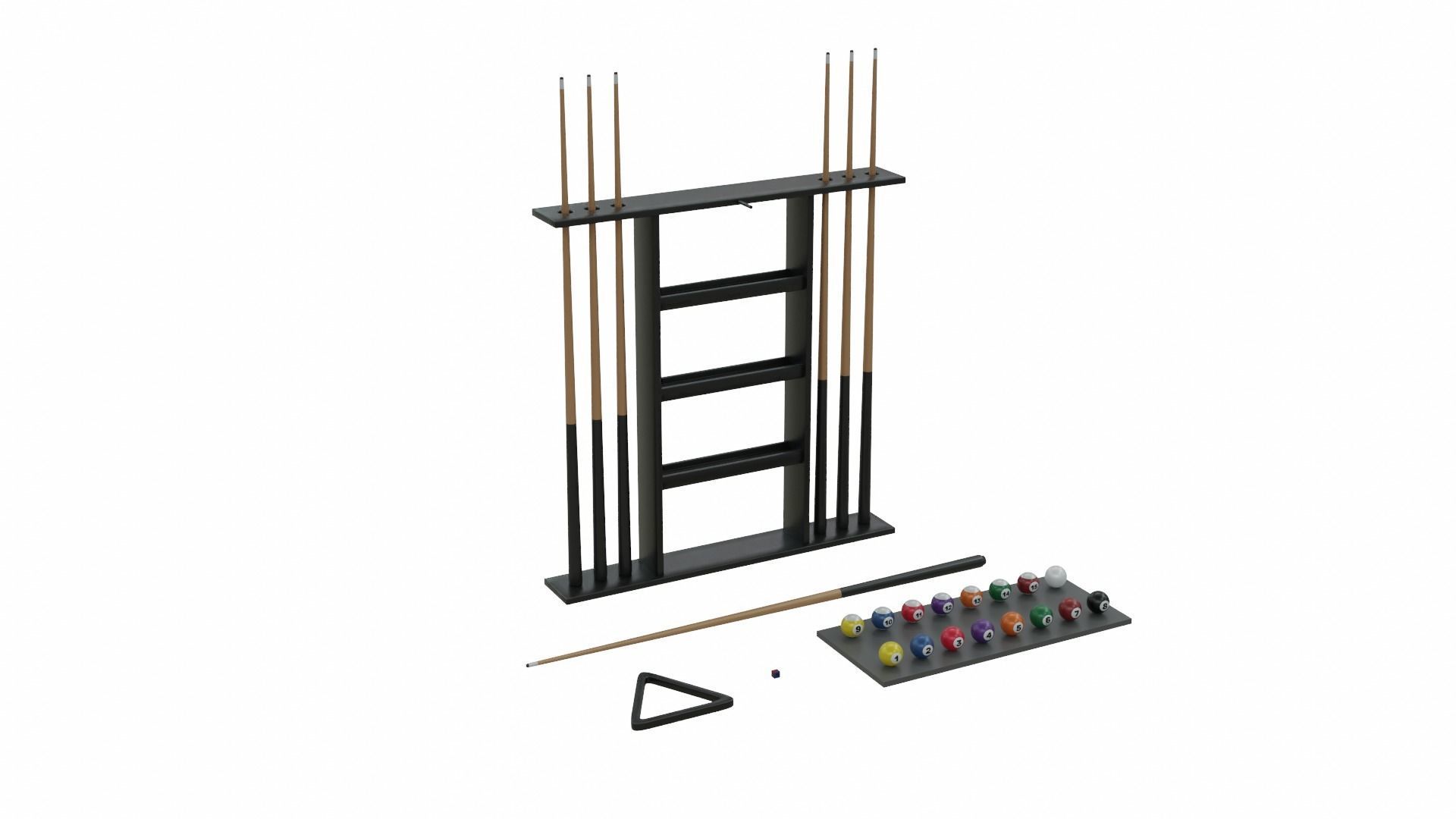 3D model Pool Table Accessories Collection VR / AR / low-poly | CGTrader