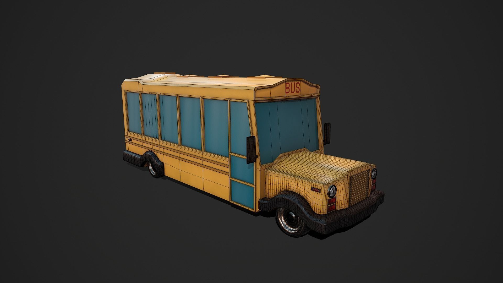 Cartoon Bus 3D model | CGTrader