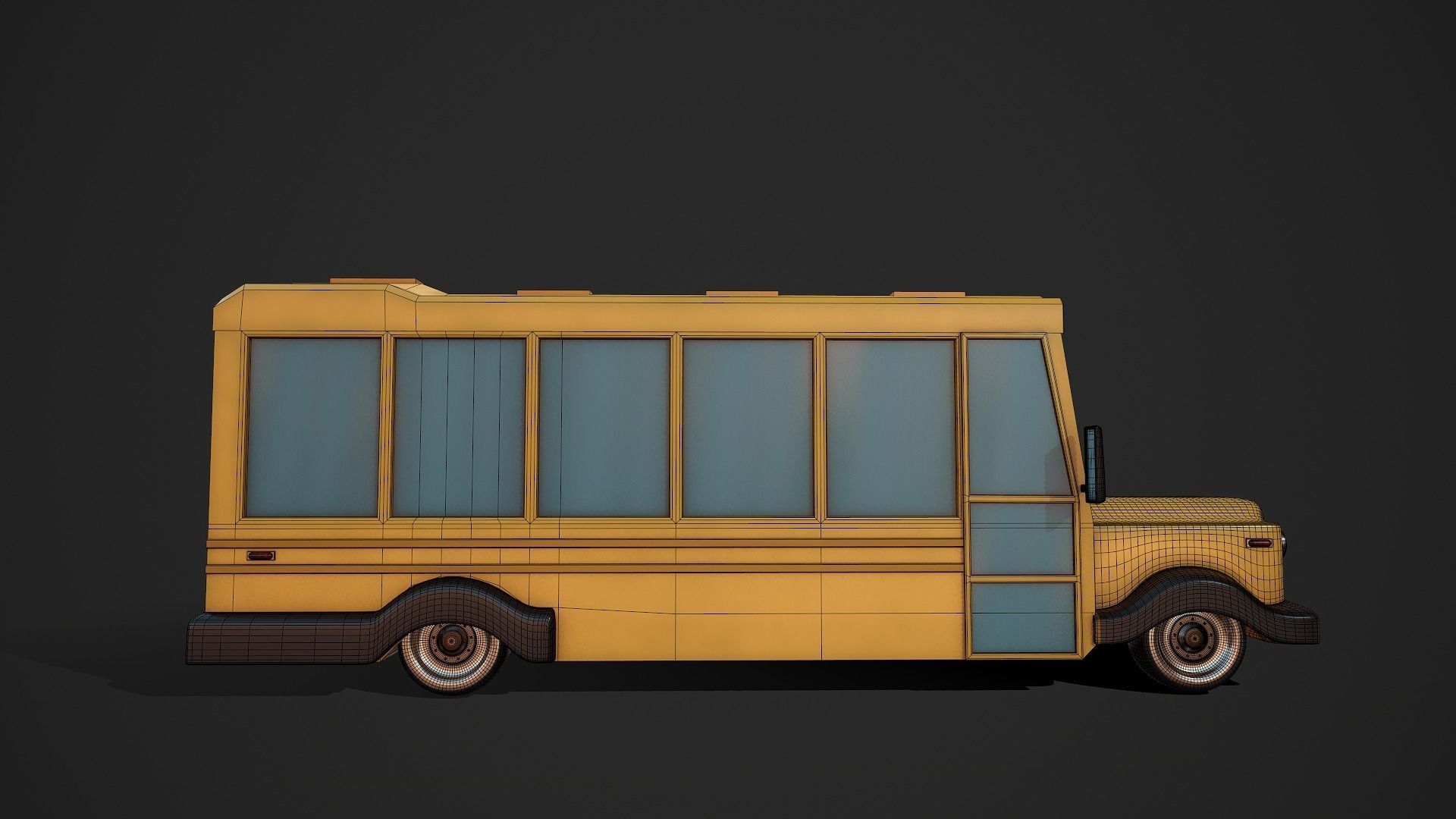 Cartoon Bus 3D model | CGTrader