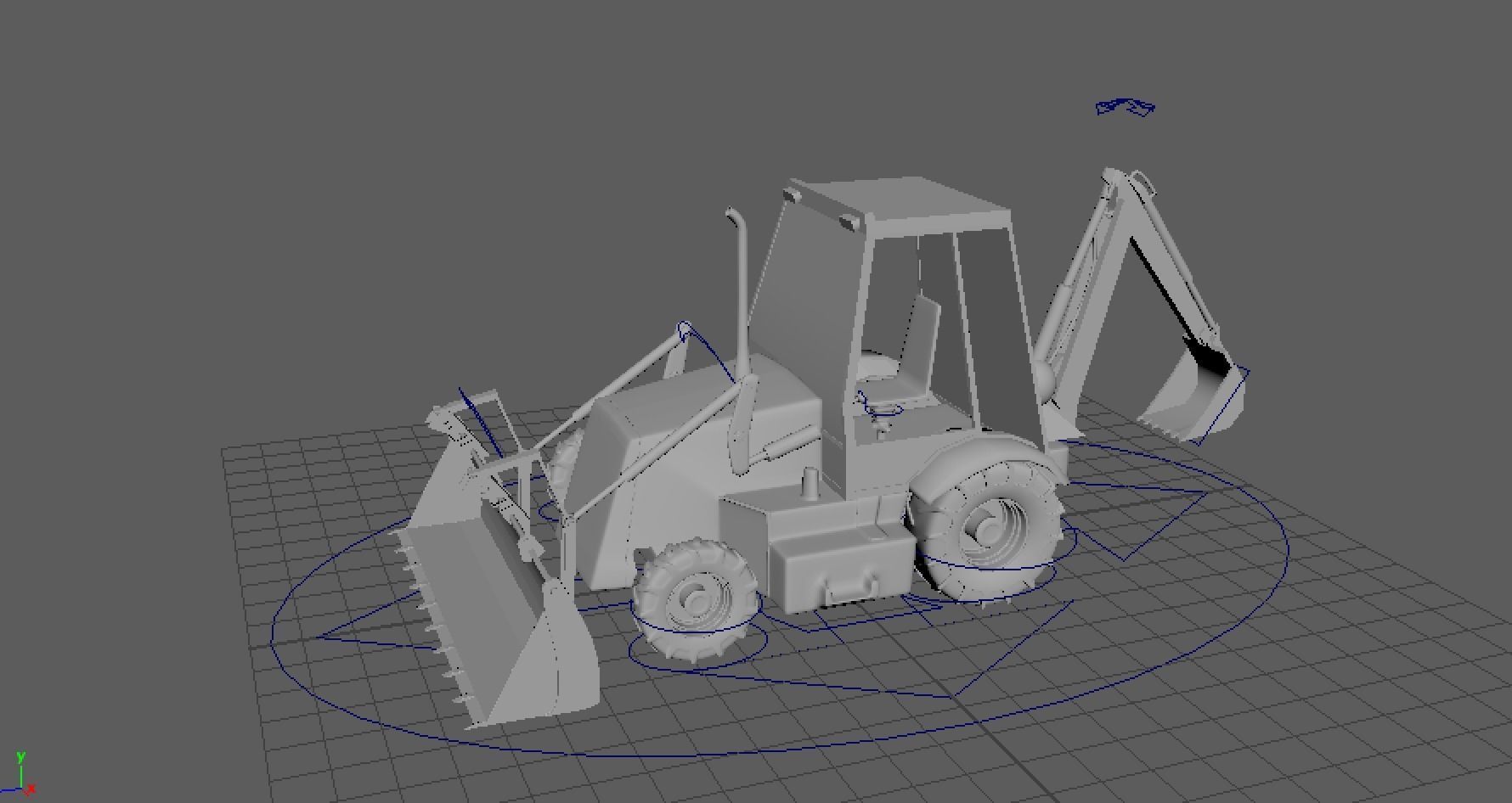 Excavator Rig free 3D model rigged | CGTrader