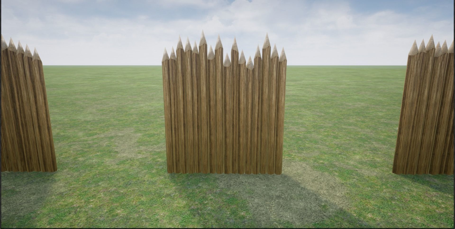 3D model Spiky Wooden Wall And Fence VR / AR / low-poly | CGTrader