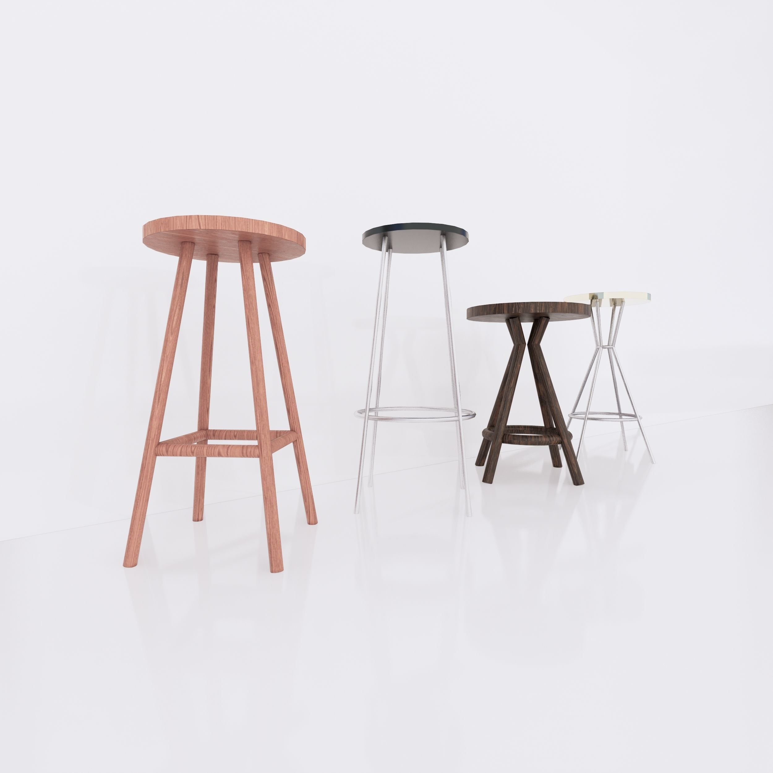 Bar chair - Full parametric Revit Family free 3D model | CGTrader