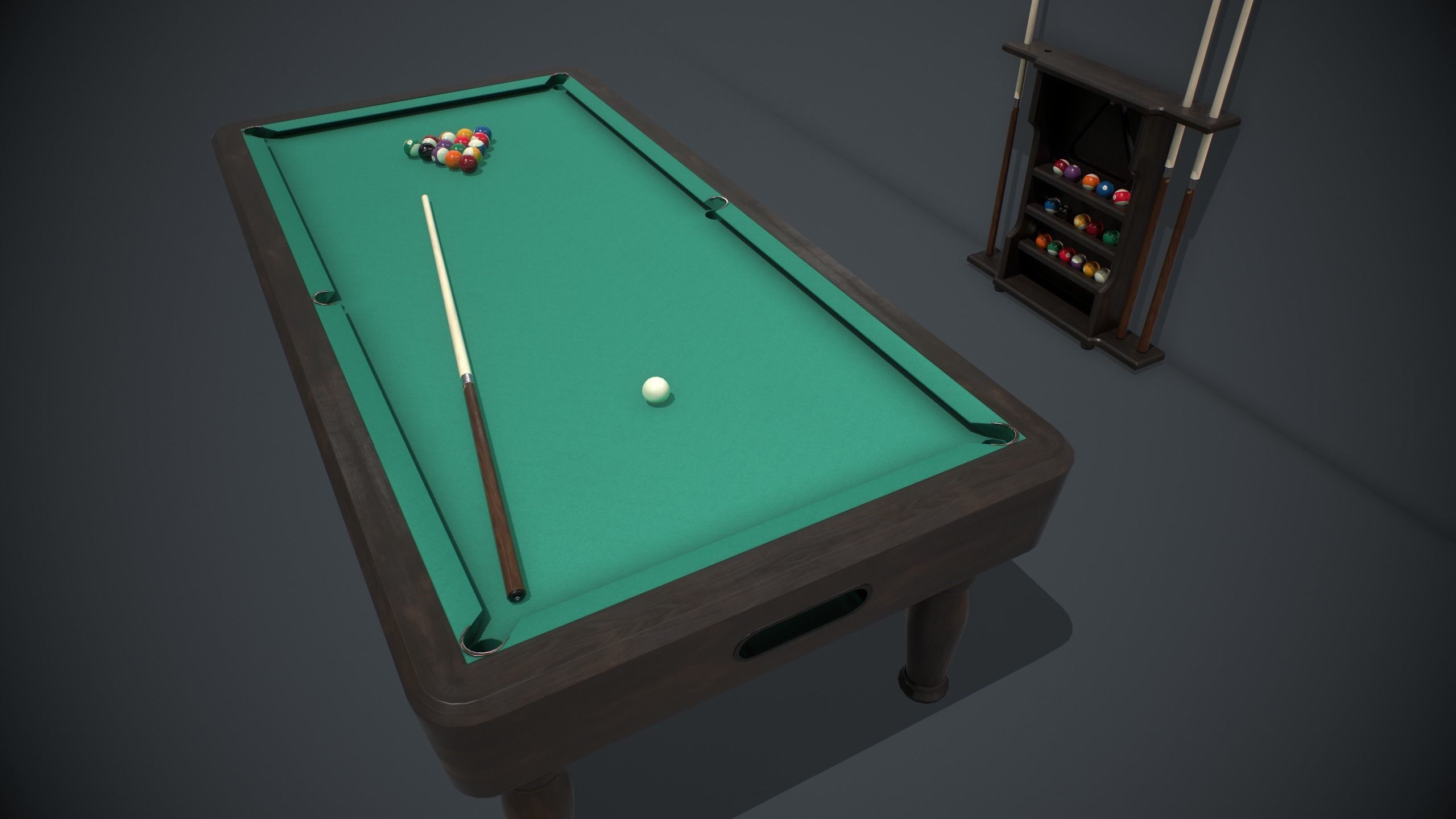 3D model Billiard table 9ft PBR VR / AR / low-poly | CGTrader