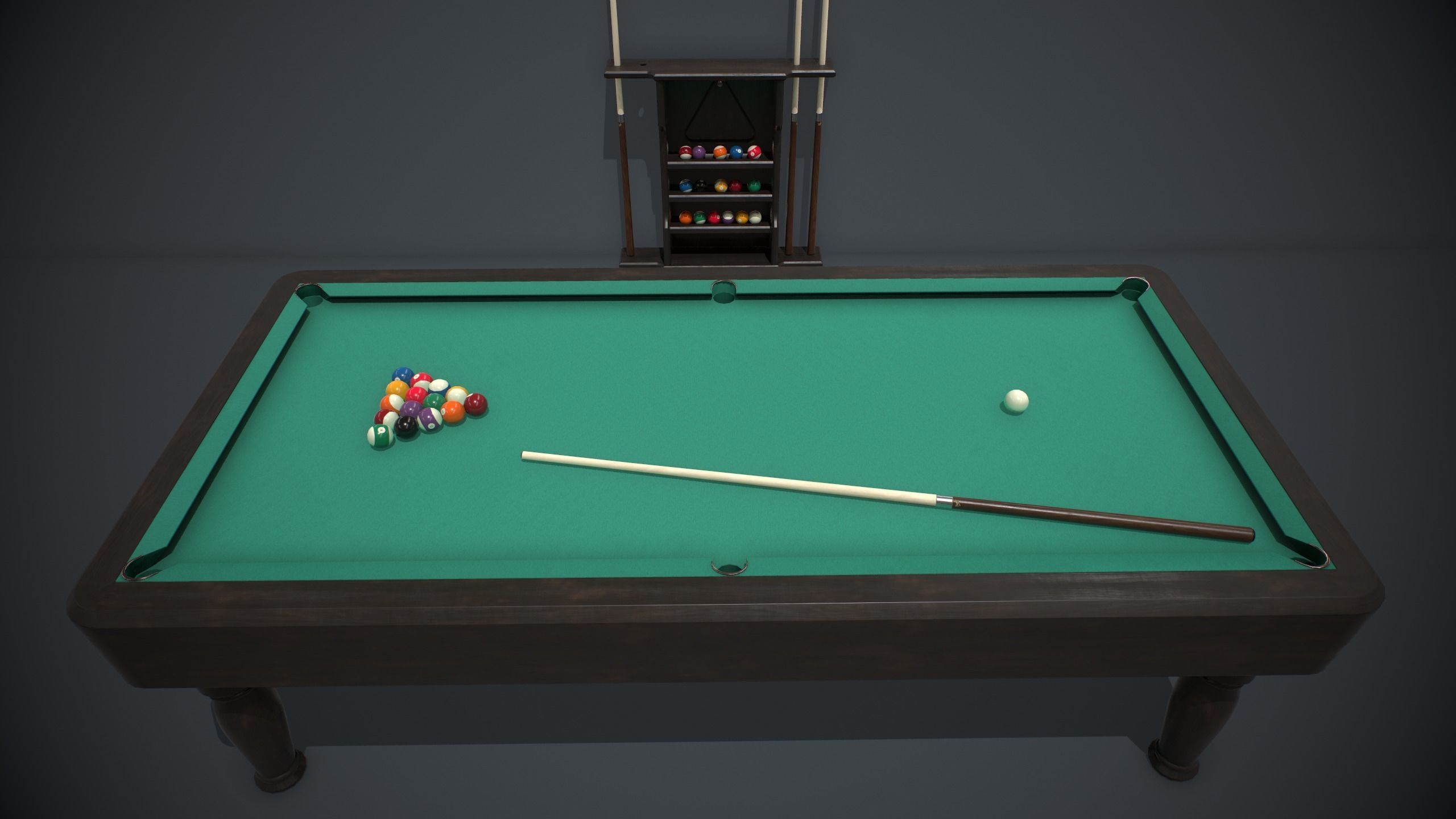 3D model Billiard table 9ft PBR VR / AR / low-poly | CGTrader