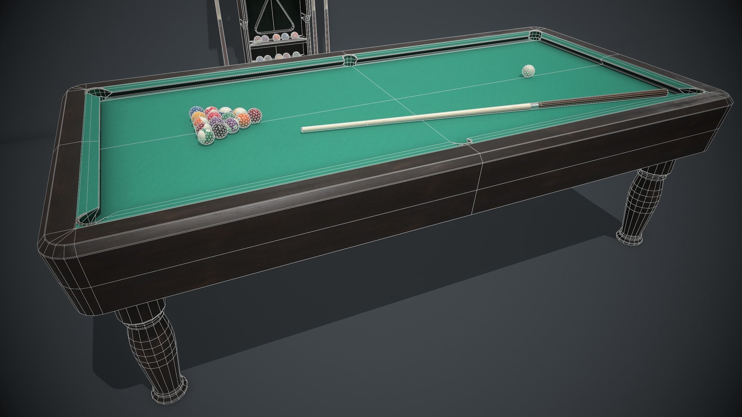 3D model Billiard table 9ft PBR VR / AR / low-poly | CGTrader