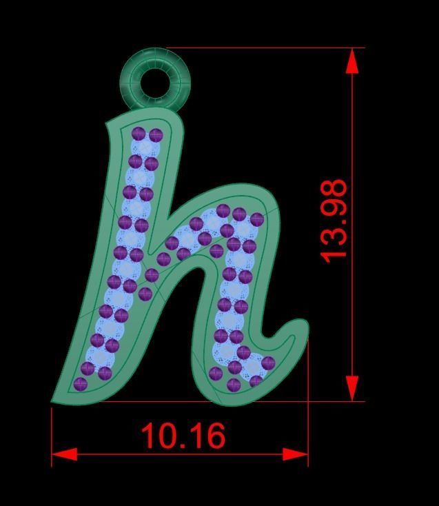 Alphabets Small Letter Pendants - 32 Letters 3D model 3D printable ...