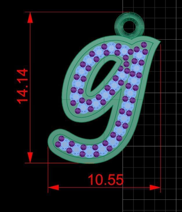 Alphabets Small Letter Pendants - 32 Letters 3D model 3D printable ...