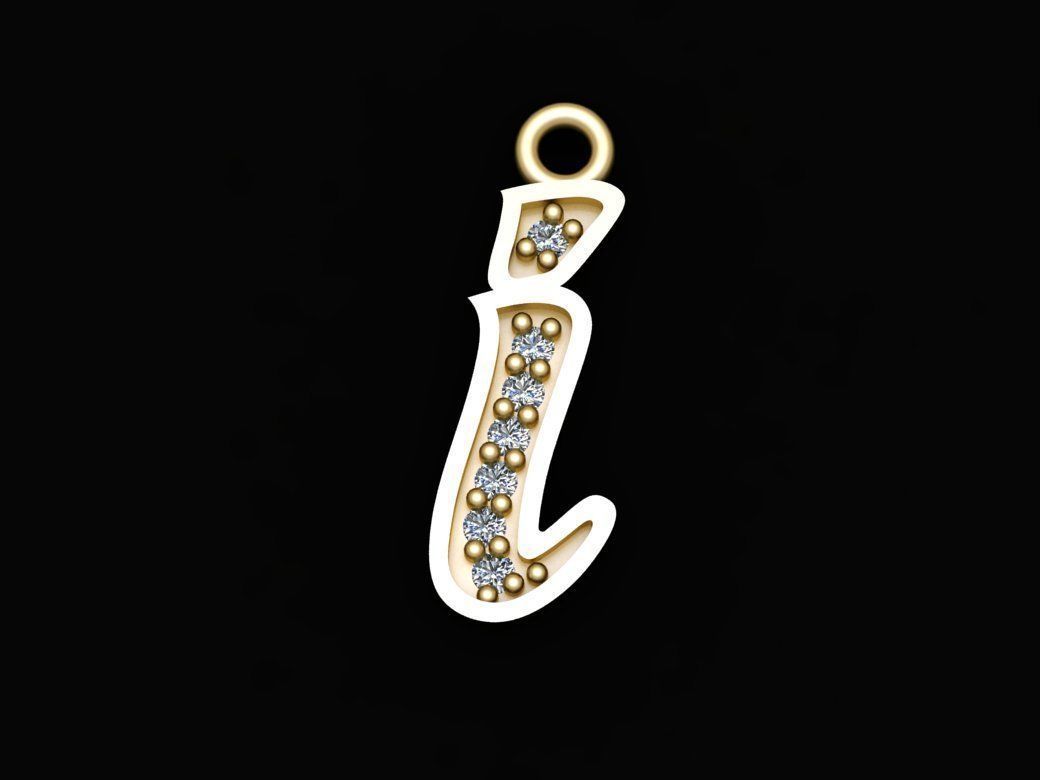Alphabets Small Letter Pendants - 32 Letters 3D model 3D printable ...